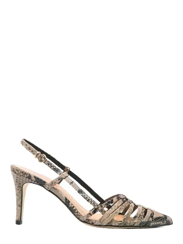 THE SELLER Python-print Leather Pumps - Neutrals