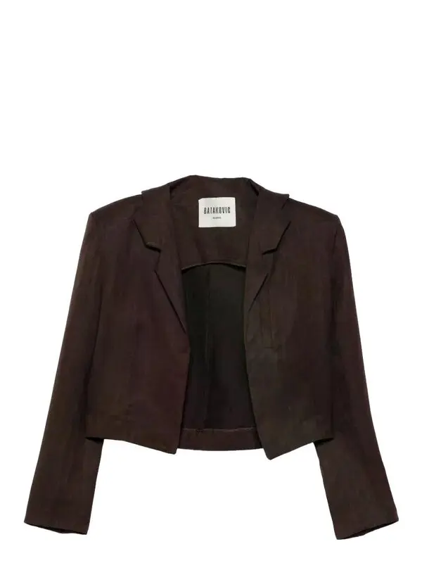 BATAKOVIC BELGRADE Cropped Blazer - Brown
