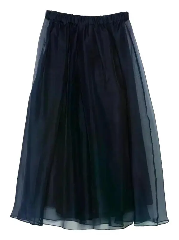 Max Mara Elasticated-waist Midi Skirt - Blue