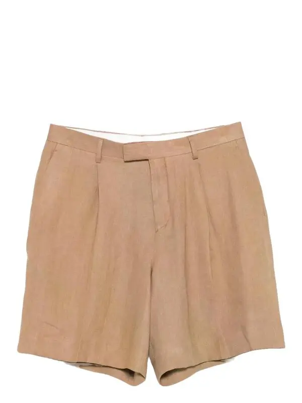 LARDINI Pleated Shorts - Brown