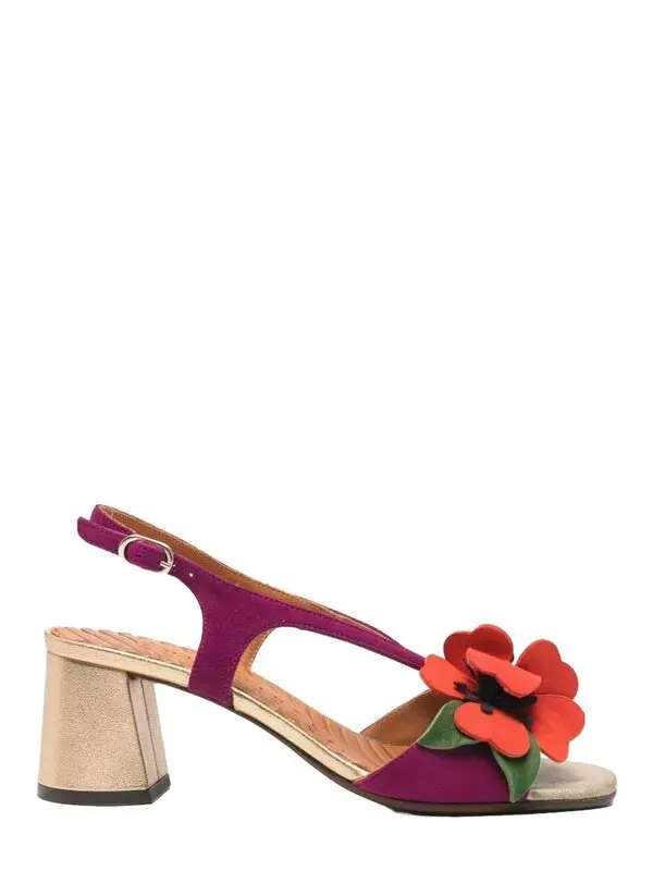 Chie Mihara Floral Sandals - Purple