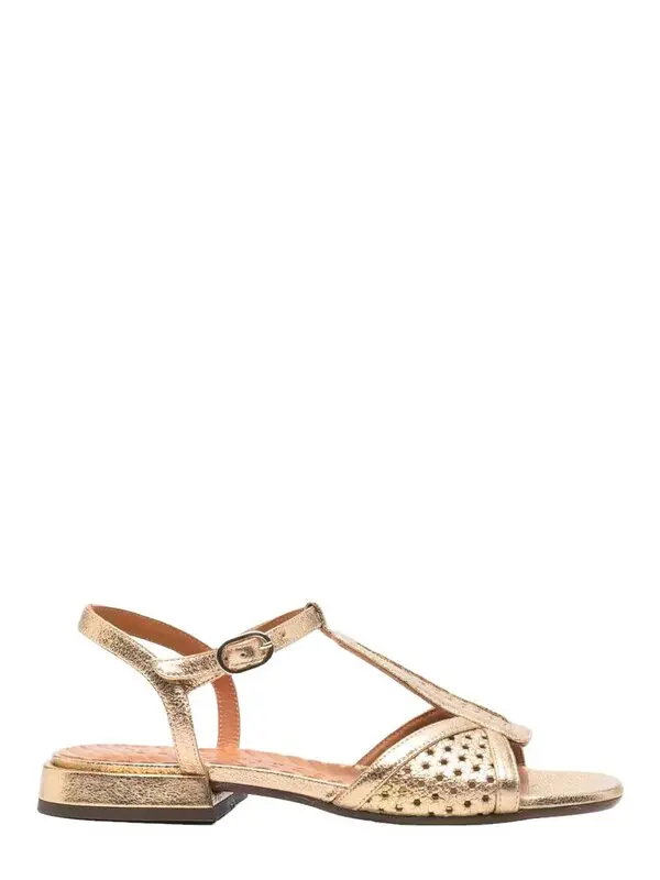 Chie Mihara Perforated Tuchica Sandals - Gold