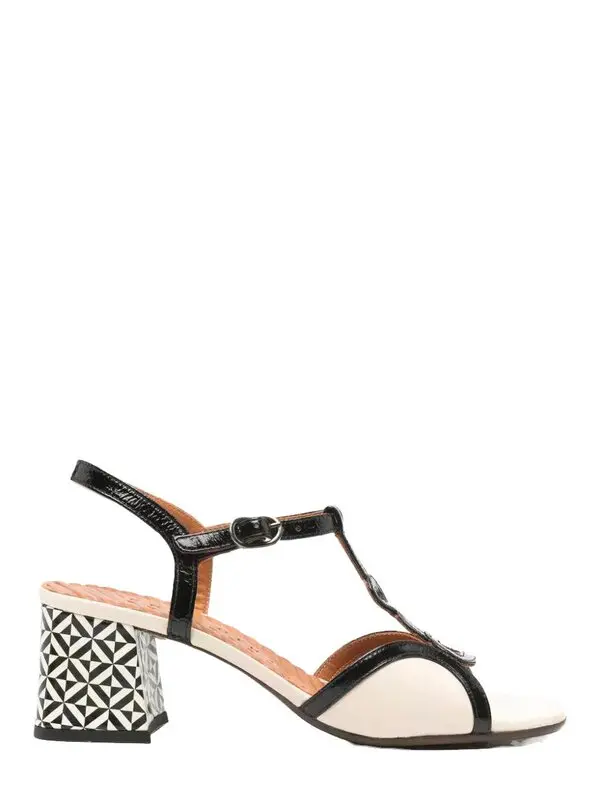 Chie Mihara Patterned T-strap Sandals - Neutrals