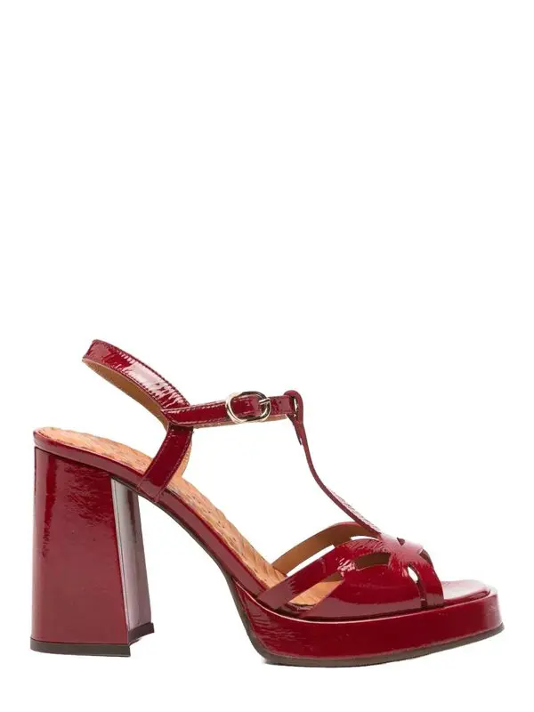 Chie Mihara T-strap Platform Sandals - Red