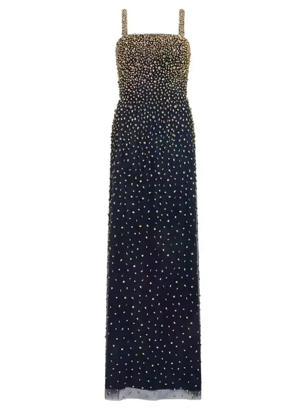 Jenny Packham Cherry Crystal-embellished Gown - Blue