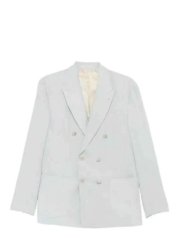 Eleventy Double-breasted Pocket Jacket - Blue