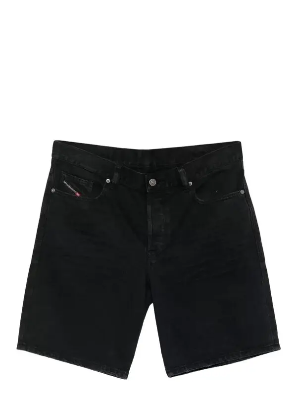 DIESEL® Button-fastening Regular Fit Shorts - Black