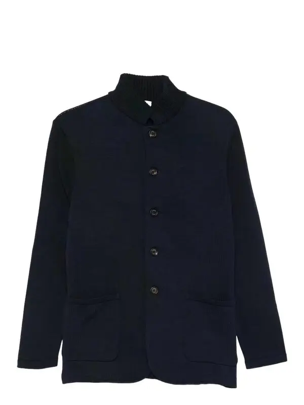 Eleventy Patch-pocket Cardigan - Blue