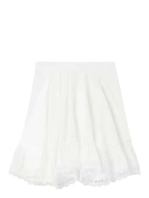 Claudie Pierlot Ruffled A-line Skirt - White