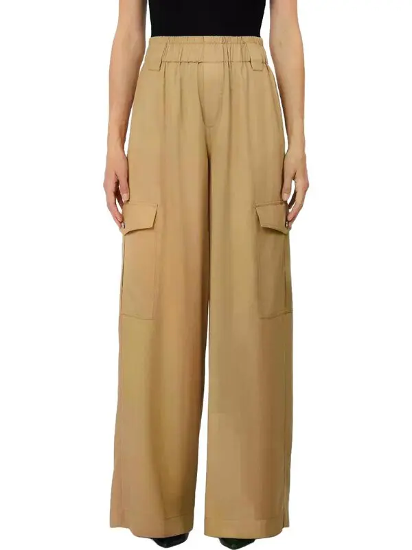 Liu Jo Cargo-pocket Palazzo Trousers - Neutrals
