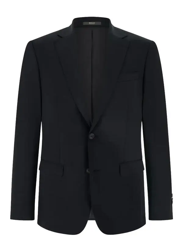 Boggi Milano Stretch Wool Blazer - Black