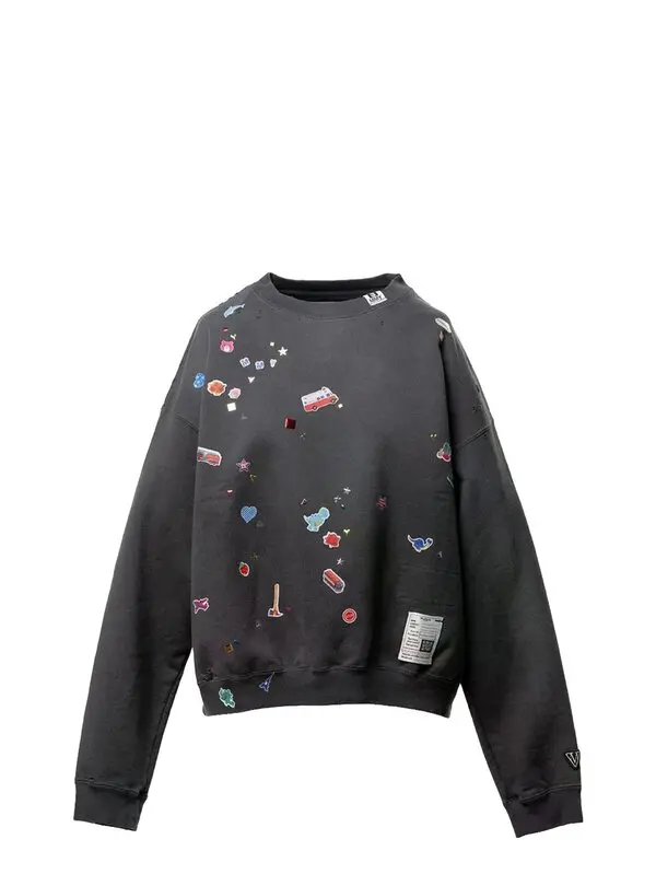 Mihara Yasuhiro Sticker-detail Sweatshirt - Grey