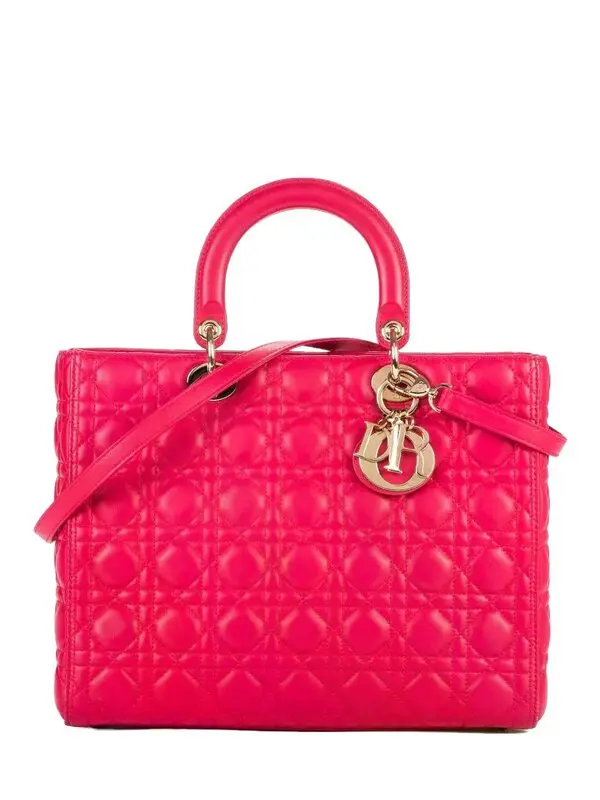 Dior Quilted Shoulder Bag - Pink