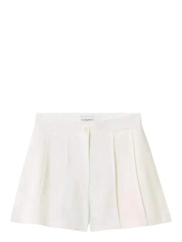 Claudie Pierlot Button-fastening Pleated Shorts - White
