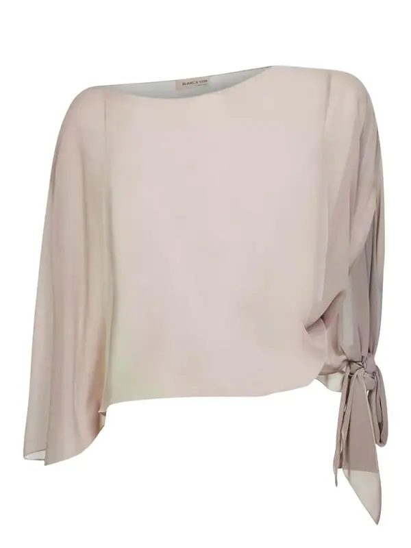 BLANCA VITA Boat-neck Stole - Neutrals