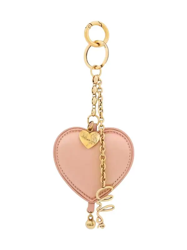 Chloé Heart Chain Bag Charm - Pink