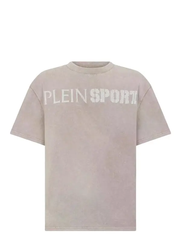 PLEIN SPORT Logo-print Short-sleeved T-shirt - Neutrals