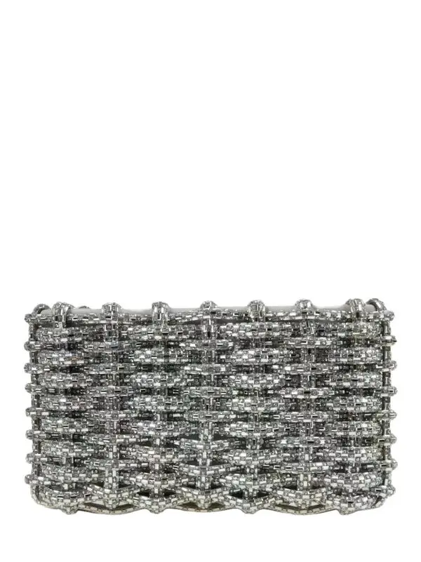 Simkhai Morgan Woven Clutch - Silver