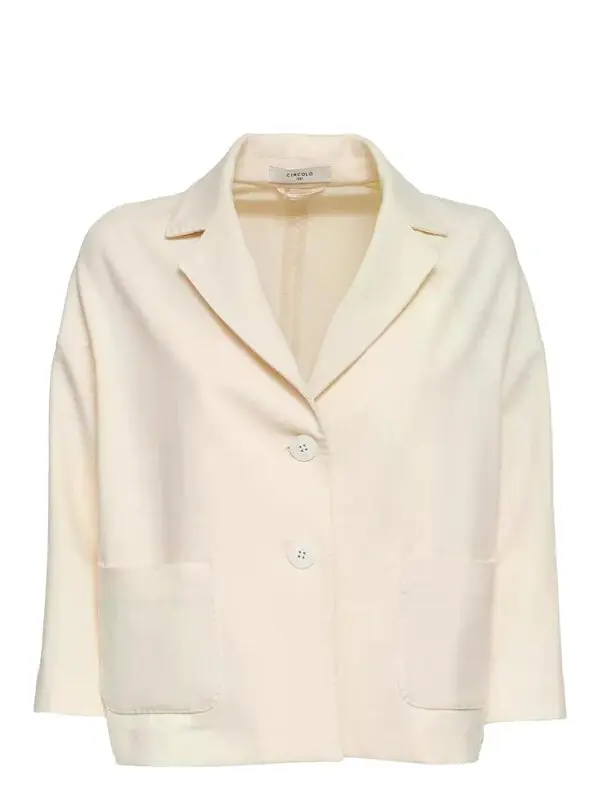 CIRCOLO 1901 Fleece Button Caban - Neutrals