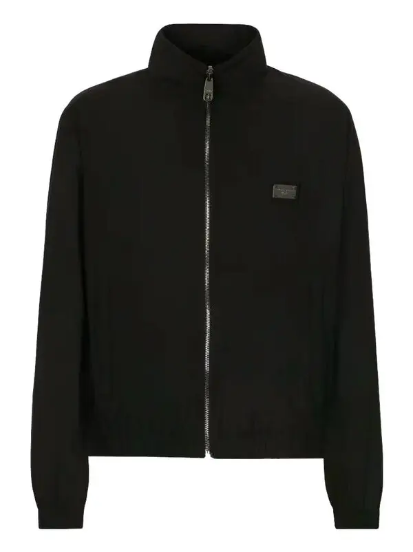 Dolce & Gabbana Light Nylon High Neck Jacket - Black