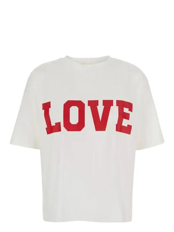 MERCI Graphic-print Short-sleeve T-shirt - Neutrals