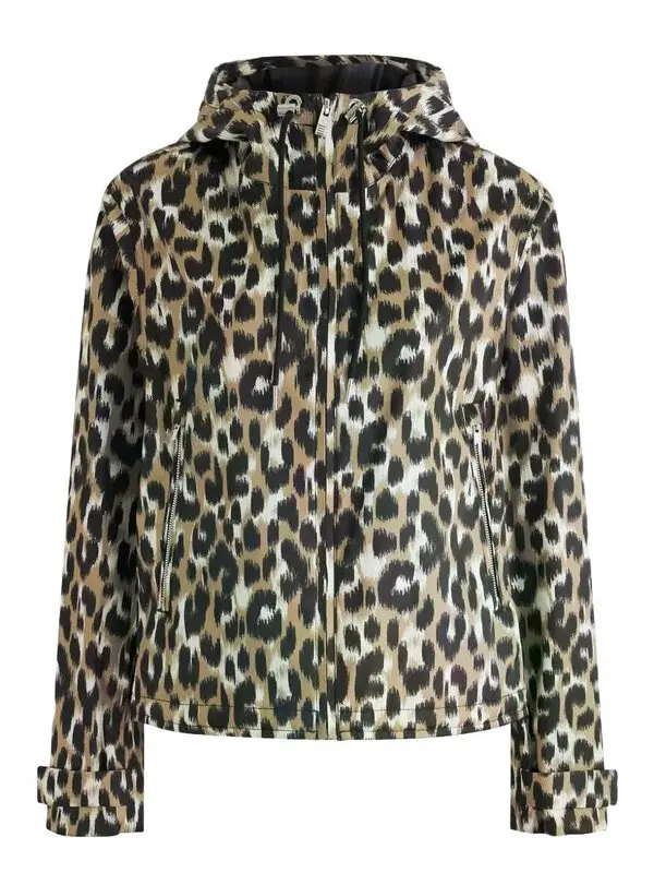 Fusalp Kasima Leopard Print Hooded Jacket - Neutrals