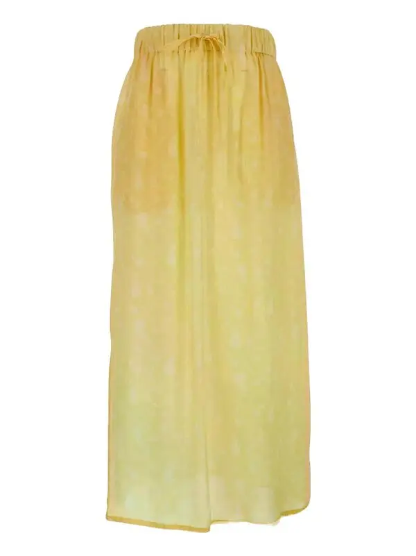 GRIFONI Floral-print Midi Skirt - Yellow