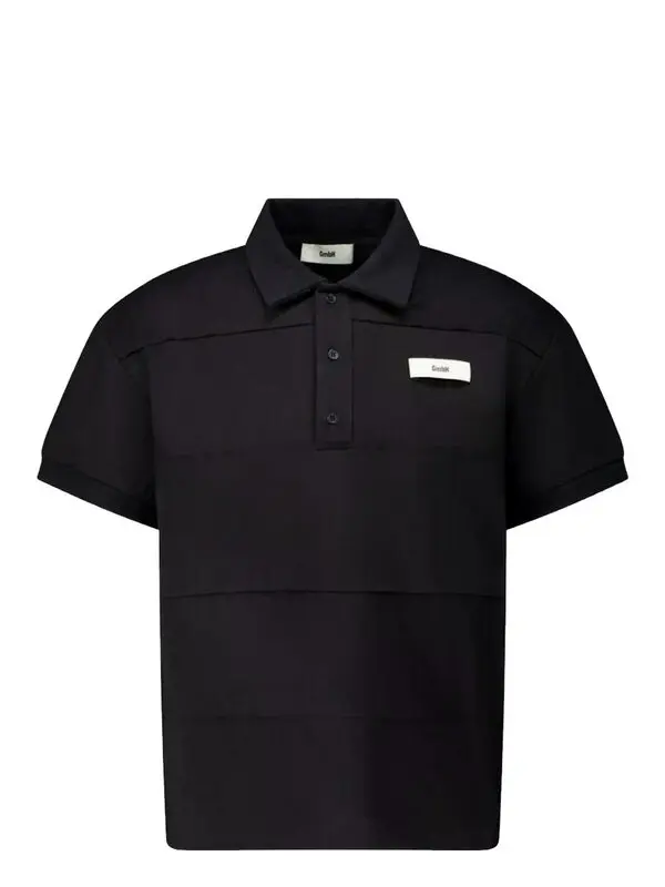 GMBH Patchwork Polo Shirt - Black