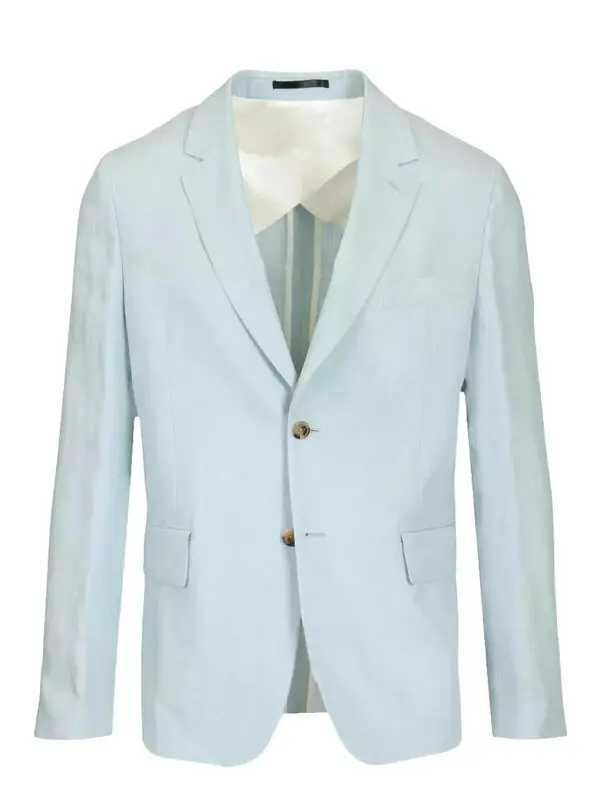 Paul Smith Single-breasted Linen Blazer - Blue