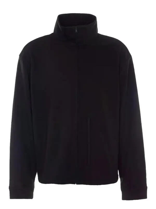 THE ROW Zip-up Turtleneck Track Jacket - Black