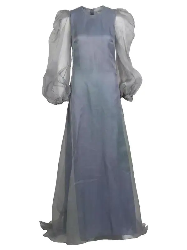 Valentino Garavani Puff-sleeve Maxi Dress - Blue