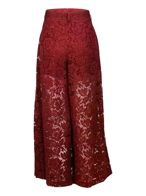 Valentino Garavani Lace Palazzo Pants - Red