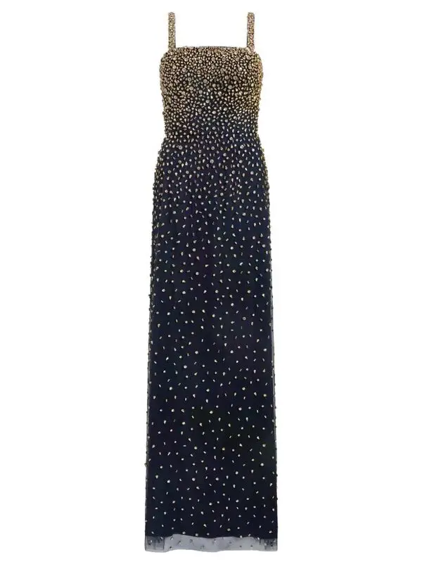 Jenny Packham Cherry Crystal-embellished Gown - Blue