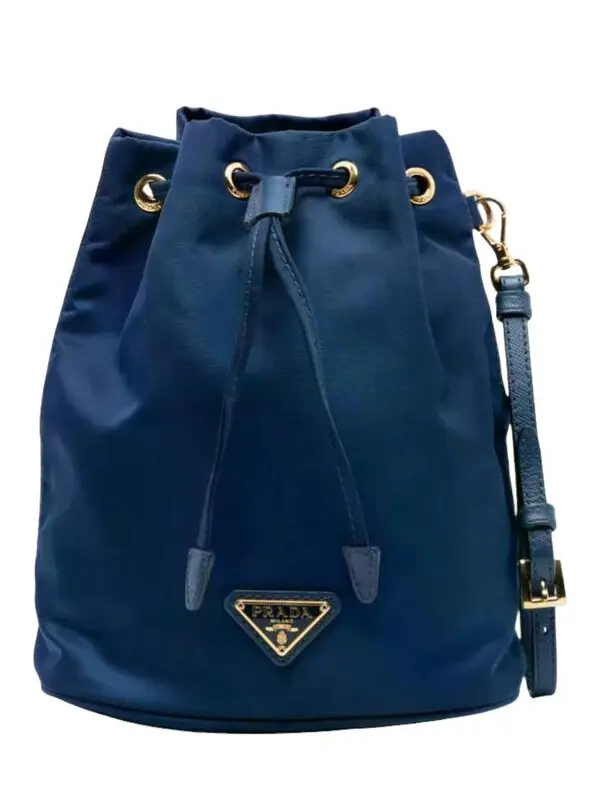 Prada Re-nylon Drawstring Pouch - Blue