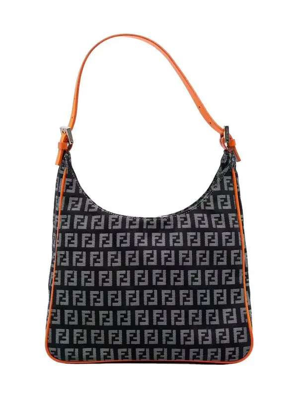Fendi 2000-2010 Zucchino Canvas Shoulder Bag - Grey