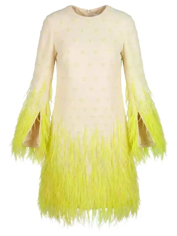 Valentino Garavani Round-neck Mini Dress - Neutrals