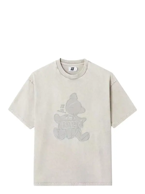 Izzue Embossed-graphic T-shirt - Neutrals