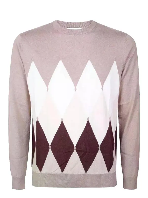 BALLANTYNE Argyle Knit Sweater - Neutrals