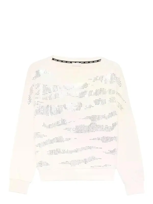 Liu Jo Crystal-embellished Sweatshirt - Neutrals