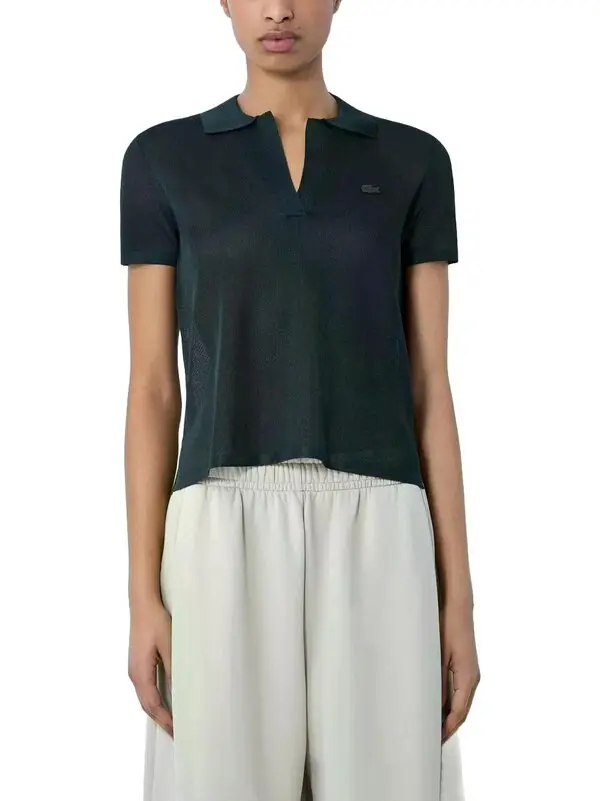 Lacoste Knit Open Placket T-shirt - Green