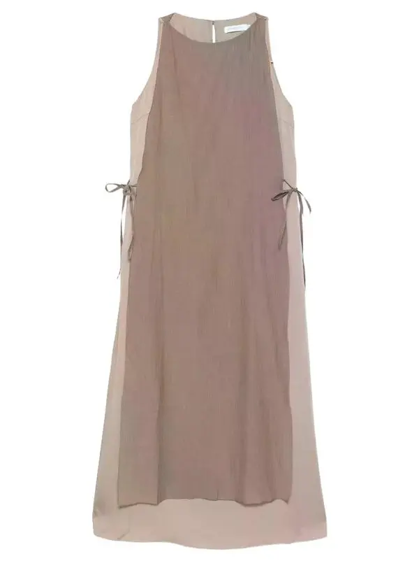VIKTORIA CHAN Tie Detail Dress - Brown