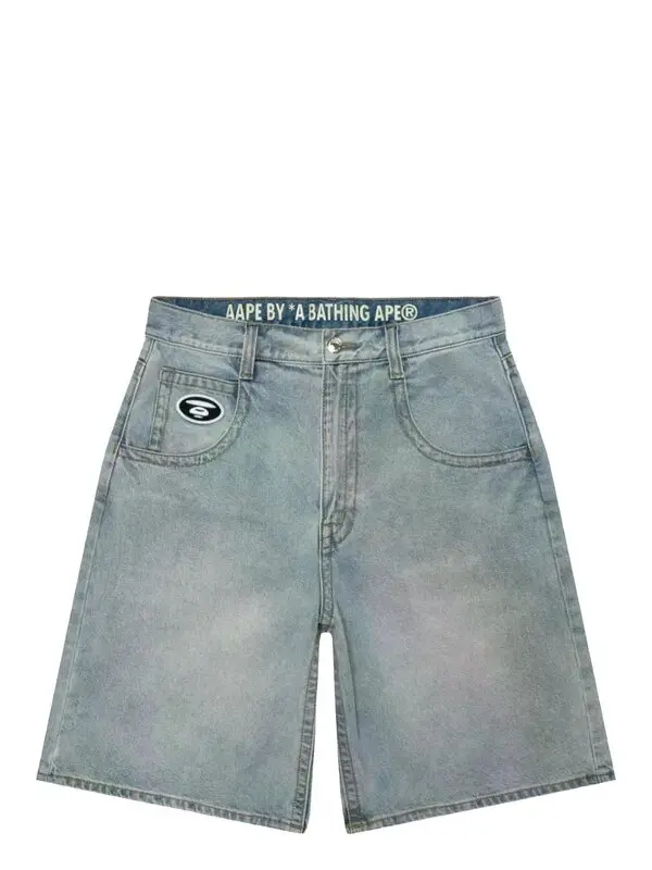 AAPE BY *A BATHING APE Embossed Detail Shorts - Blue