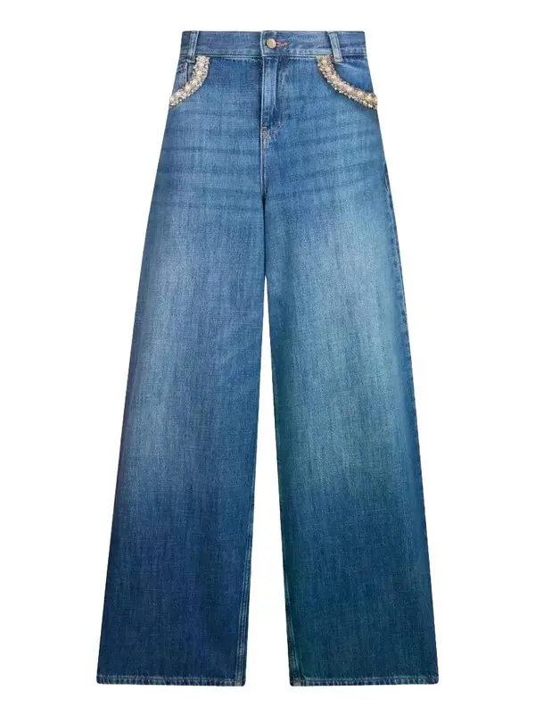 Liu Jo Jewel-embellished Flared Jeans - Blue