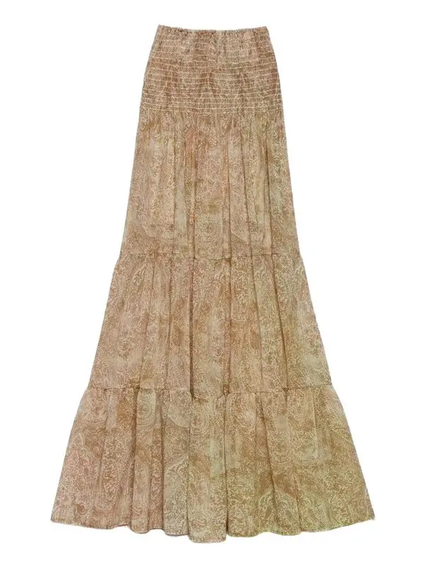 ANIYE BY Niko Paisley-print Maxi Skirt - Neutrals