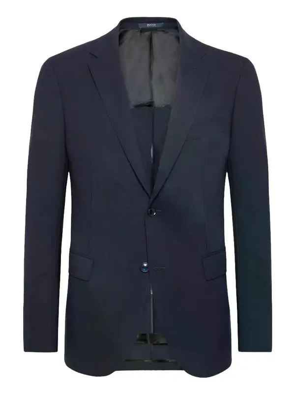 Boggi Milano Single-breasted Blazer - Blue