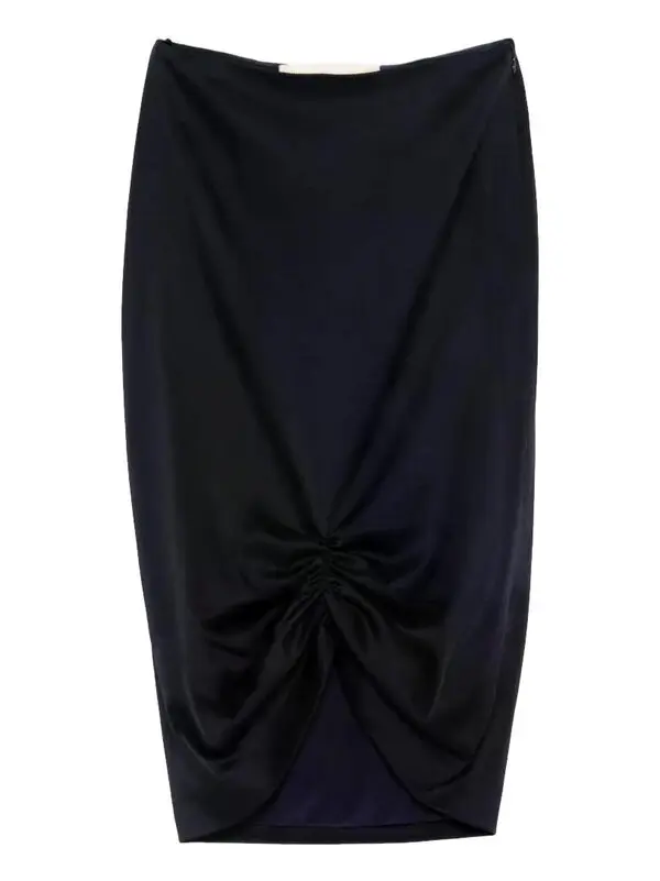 Valentino Garavani Pencil Skirt With Ruching - Blue