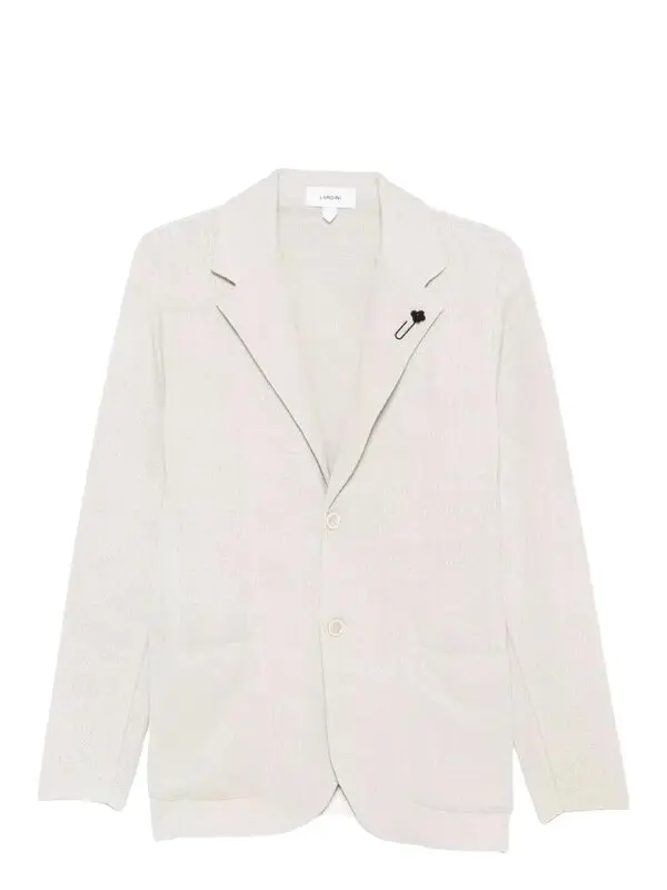 LARDINI Notched Patch Pocket Jacket - Neutrals