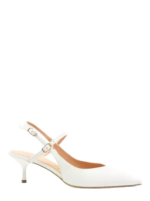 THE SELLER Slingback Pumps With Buckle Fastening - Neutrals