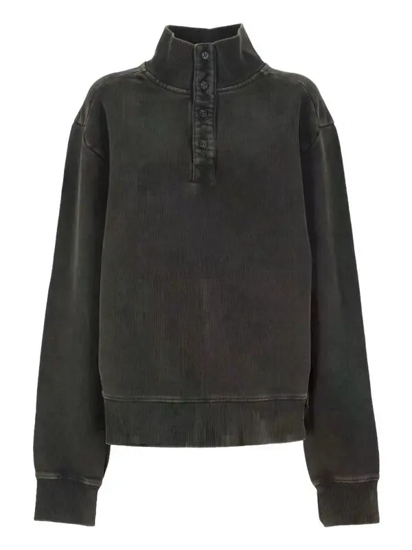 ENTIRE STUDIOS Buttoned High Neck Sweater - Grey