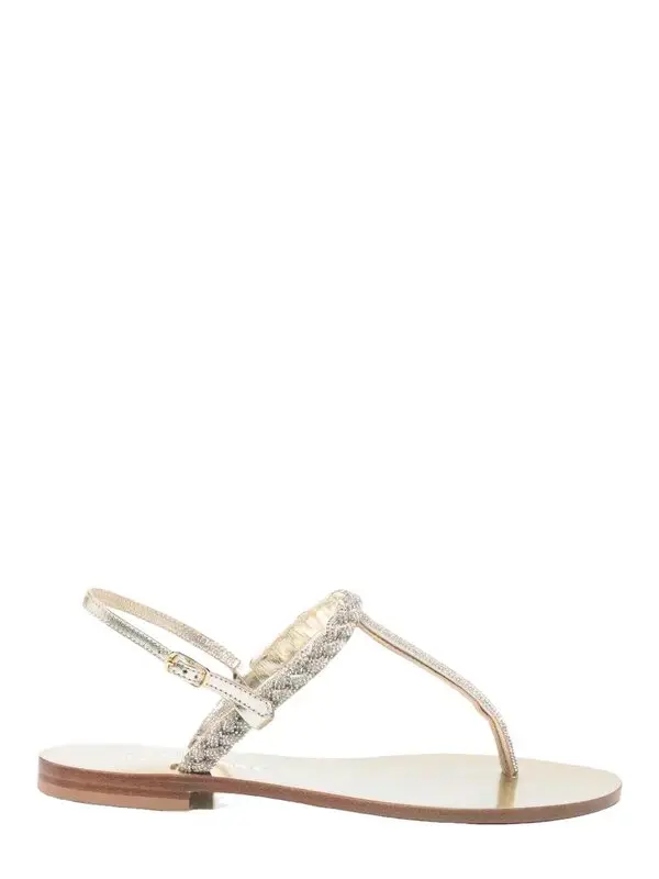 EDDI CUOMO T-strap Sandals - Gold